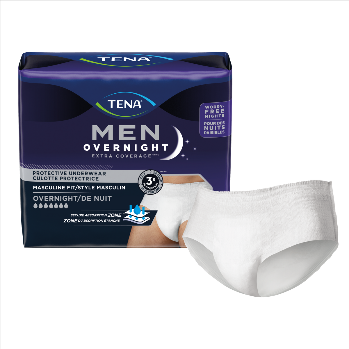 TENA MEN Extra Coverage Overnight Underwear – TENA US Store